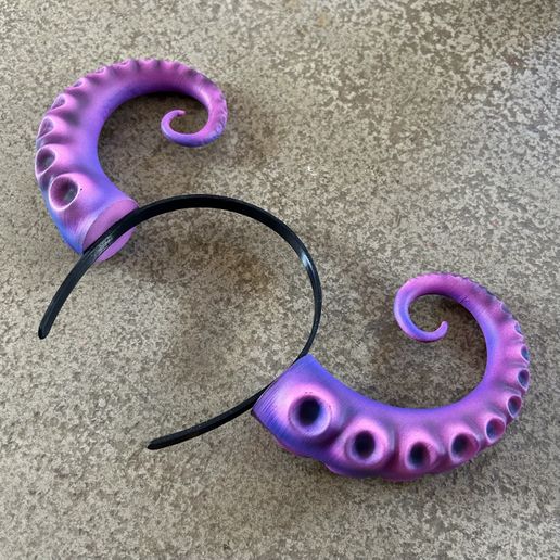 STL file Tentacle Octopus Headband 🐙 ・3D printing template to download ...