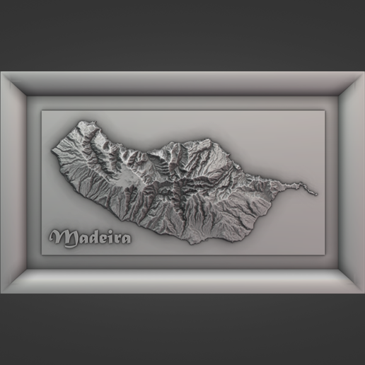 🏝️ Madeira Island 3D Relief・ STL File for 3D printing・Cults