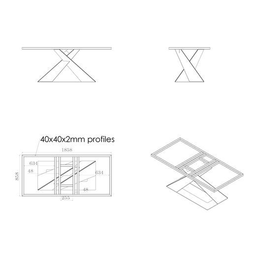 🦵 Diy Metal table base dxf files download, dxf files for table legs ...