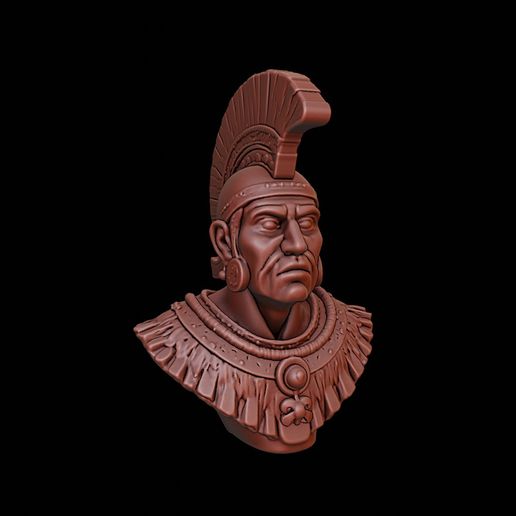 3D file Aztec Warrior Bust 👤 ・3D printer model to download・Cults