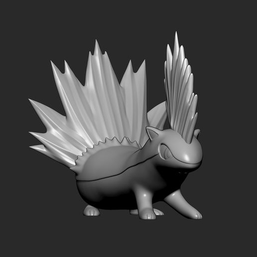 🐉 Pokemon - Quilava with 2 poses・ STL File for 3D printing・Cults