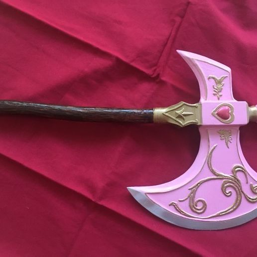 🪓 Battle Axe, 38 cm - Love Your Enemies・Free STL File for 3D printing・Cults
