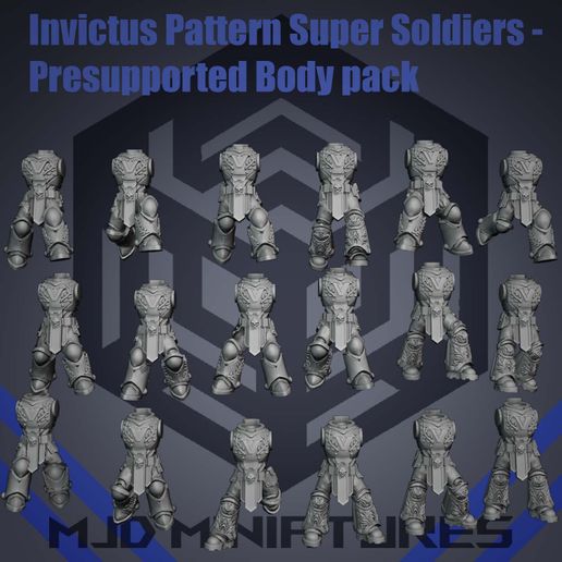 🛰 Invictus Pattern Super Soldiers - Presupported Body pack・Free 3D File ...