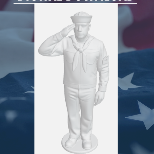 👨 Navy man / Navy officer Saluting / Army Branch / Navy Statue・ STL ...