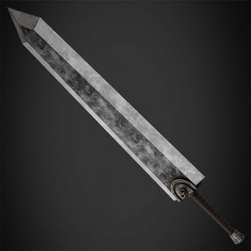 🐉 Berserk Guts Dragon Slayer Sword for Cosplay・ STL File for 3D ...