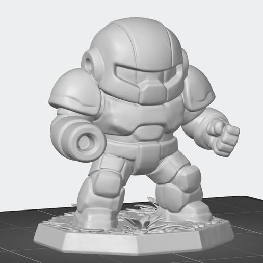 🤖 Mech Warrior Atlas Chibi style 3D printable model・Free STL File for ...