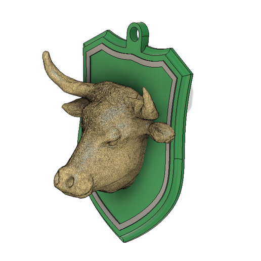 🐂 Bull Keychain・Free STL File for 3D printing・Cults