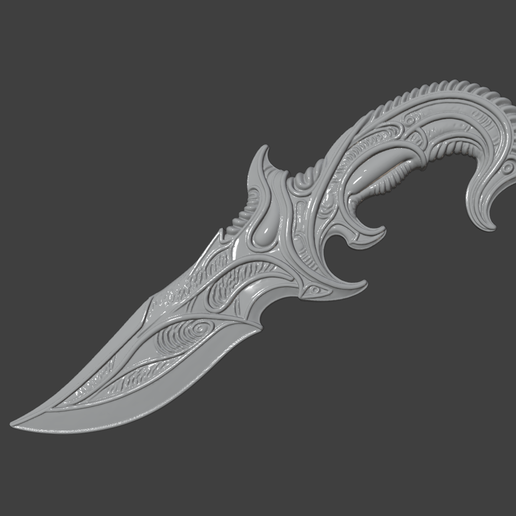 👽 Alien Knife - Short Blade・ STL File for 3D printing・Cults