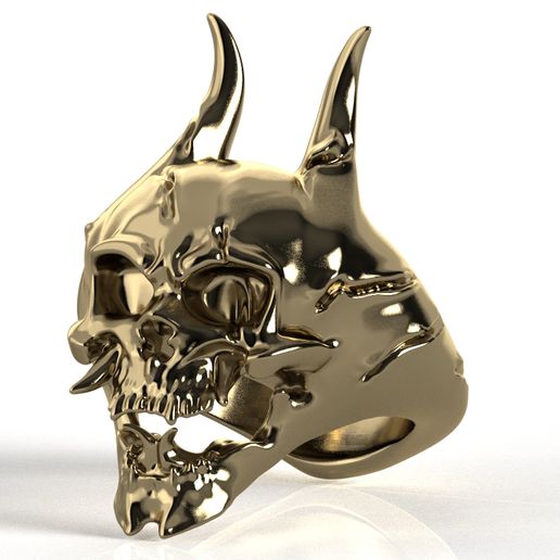 STL file Oni Skull 💀 ・3D printing idea to download・Cults