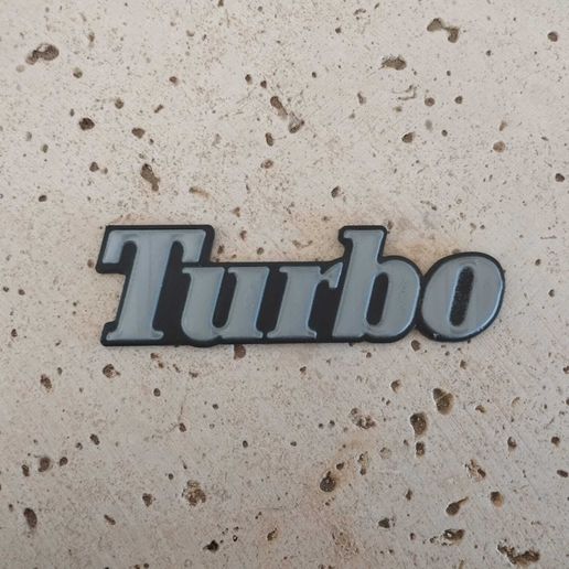 🚗 TURBO RENAULT 5 REAR EMBLEM・Archivo 3MF para Impresión 3D・Cults