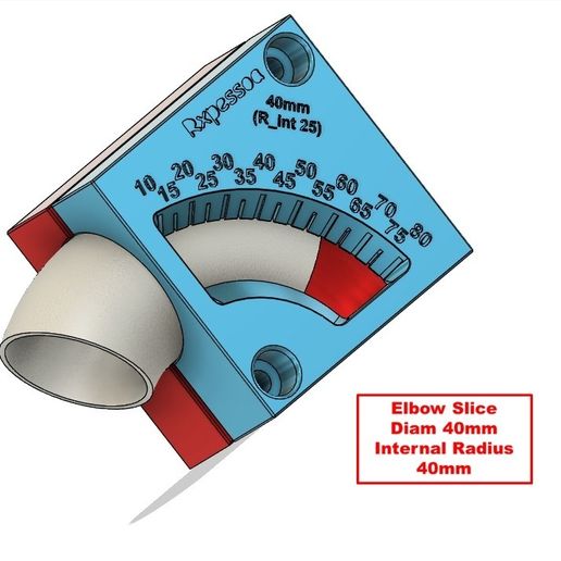 🚗 Elbow Cut (D40mm Rint25)・ STL File for 3D printing・Cults