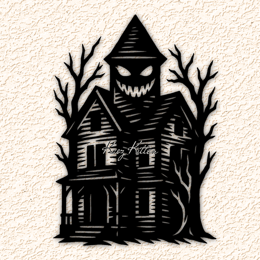 👻 haunted mansion WALL ART HOME DECOR・ STL File for 3D printing・Cults