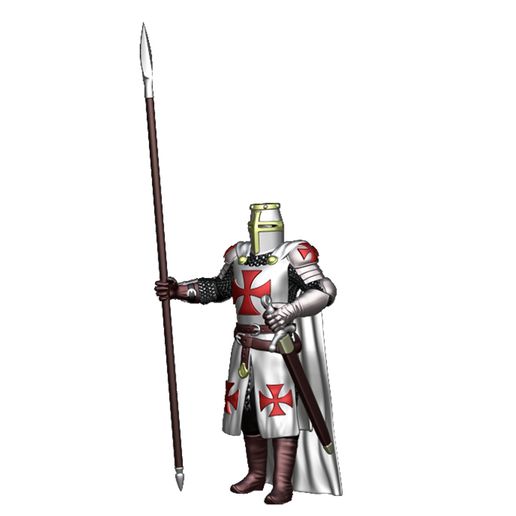 STL file Knights Templar Crusader 2 🏰 ・3D printing template to download ...