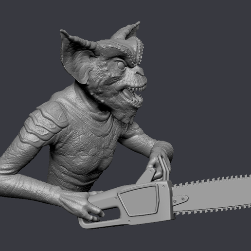 🪚 Gremlin - Stripe with chainsaw miniature・Free STL File for 3D ...