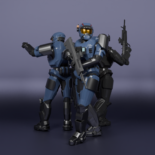 😇 CARTER (A-259) | 3 Poses | Halo Fanart・ STL File for 3D printing・Cults