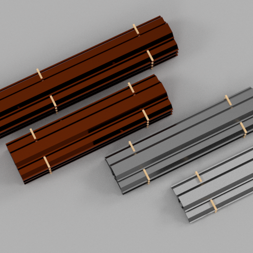 🚆 1/87 - HO Scale - Sheet piles Cargo Train Railway・ OBJ File for 3D ...