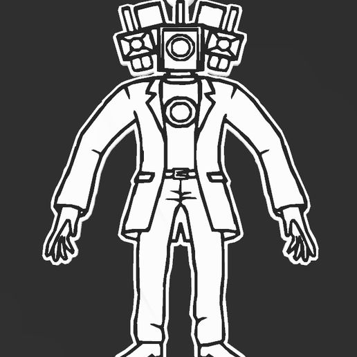 camera titan coloring pages
