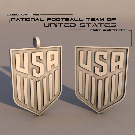 🏈 logo of the national football team of United States・ 3D File for 3D ...