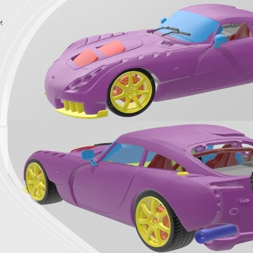🌆 TVR SAGARIS - 1/24 SCALE KIT・ STL File for 3D printing・Cults