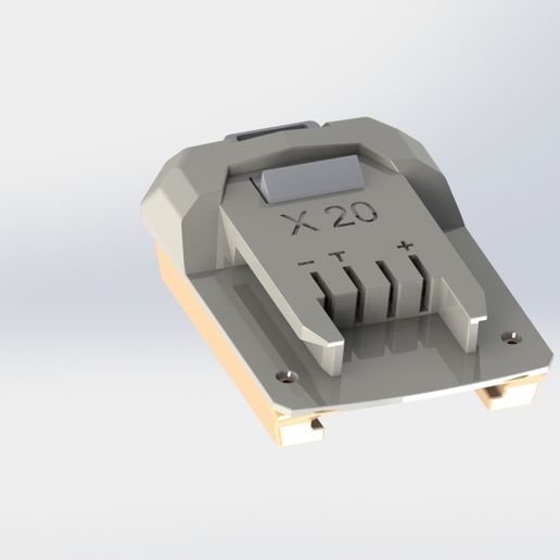 🔋 Adapter Ferm 20v battery to Parkside x20 machines 3D STL Files | 3D ...