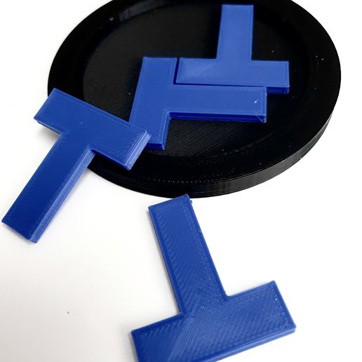 🟣 CIRCLE 4 T PUZZLE - Circle and 4 T puzzle・ STL File for 3D printing・Cults