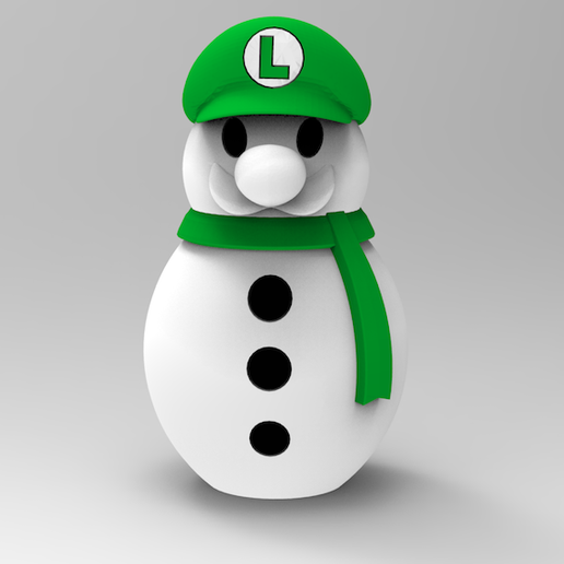 Free STL file Luigi Snowman ☃️ ・3D printer design to download・Cults
