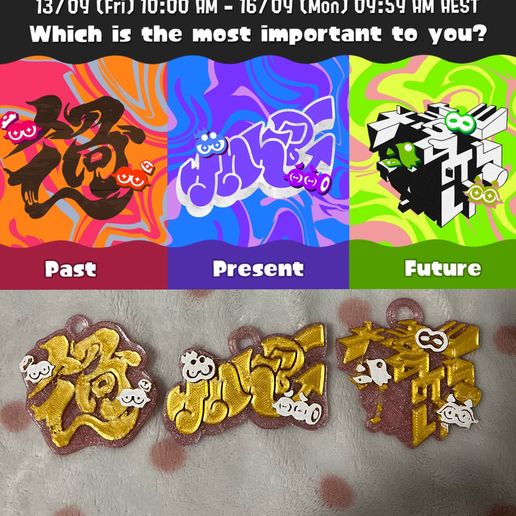 Free 3D file Splatoon 3 Final Fest keychains (past, present, future) 💝 ...