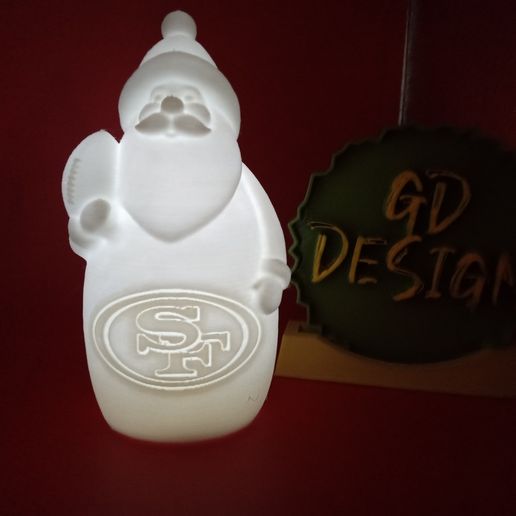 🎄 San Francisco 49ers CHRISTMAS NFL FOOTBALL SANTA LIGHT・ STL File for ...