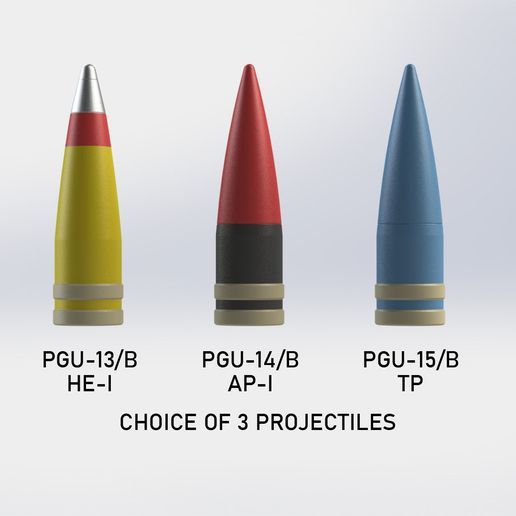 🦸 United States 30x173mm Avenger Autocannon Shell・ 3D File for 3D ...