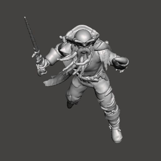 ⚔ DAVY JONES CAPTAIN MINIATURE MODEL FANTASY GAMES RPG DND・ STL File ...