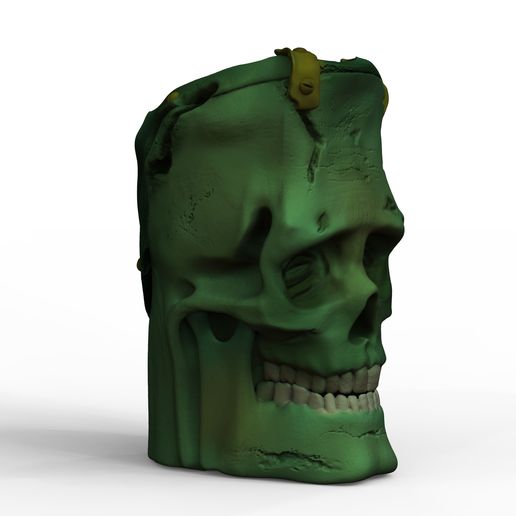 💀 Frankenstein Skull Planter・ STL File for 3D printing・Cults