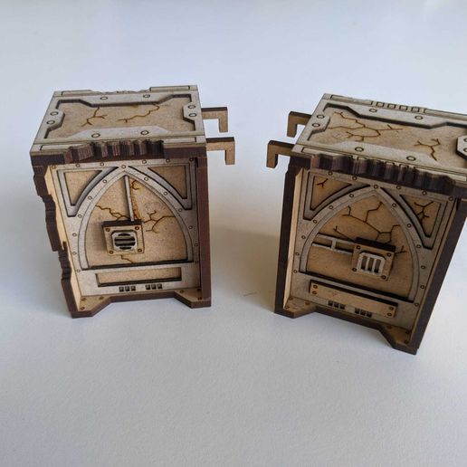 🤏 Hive Sector 15 - Small / Wide Wall Greebles・Free SVG File for CNC ...