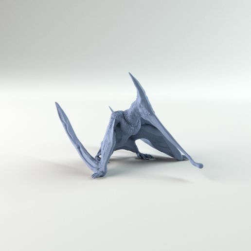 🐦 Pteranodon eating 1-35 scale pre-supported・ 3D File for ・Cults