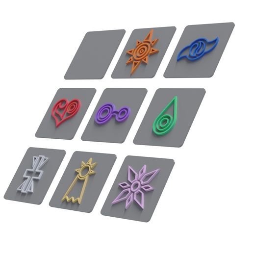 🐉 Digimon Crests Collection Pack (!Digivice Not Included!)・Free STL ...