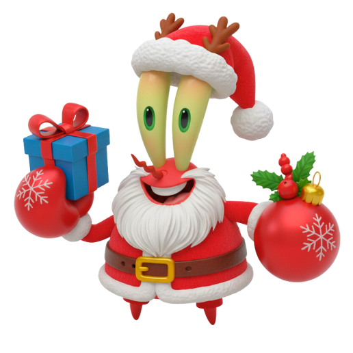 🎅 Santa Squidward Christmas Ornament Holder・ STL File for 3D printing・Cults