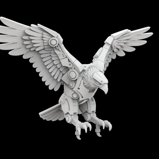 🦅 Mech Eagle Model 3D Print・ STL File for 3D printing・Cults