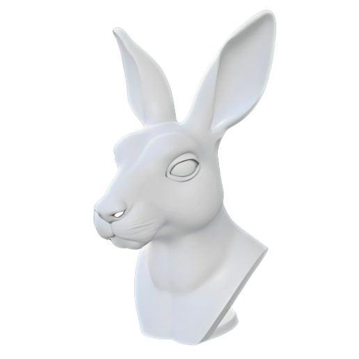 🐇 Curious Rabbit Bust・ STL File for 3D printing・Cults