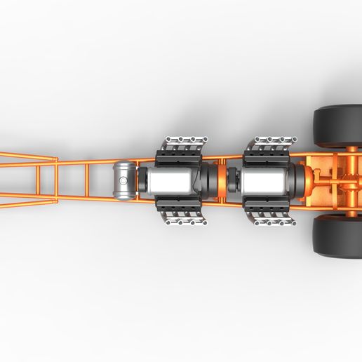 🏎️ Diecast Front engine dragster with 2 V8 Scale 1:25・ 3D File for ・Cults
