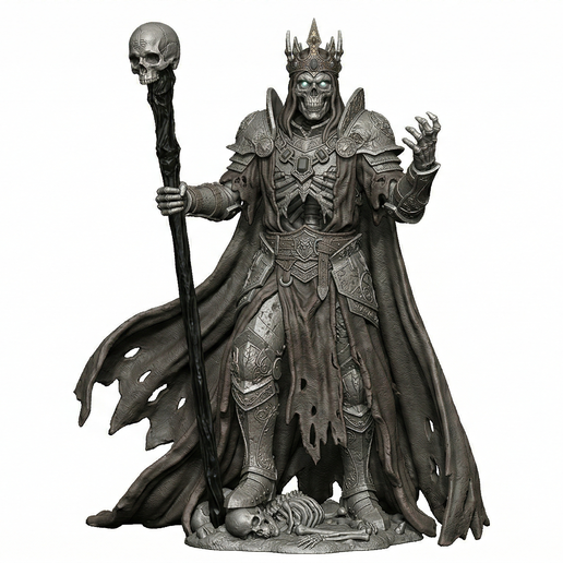 🤴 The Eternal Overlord - Undead Lich King・ STL File for 3D printing・Cults