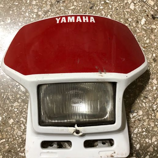 🏍️ Motorcycle Front Headlamp Headlight Headlight Headlight Fairing Front Mask Cowl for DT250 ...