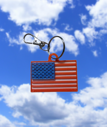 🇺🇸 American Flag Keychain/Bogg Charm Pack・ STL File for 3D printing・Cults