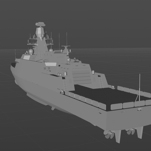 🚢 Turkish Ada-class frigate 3D model material・ OBJ File for 3D printing ...