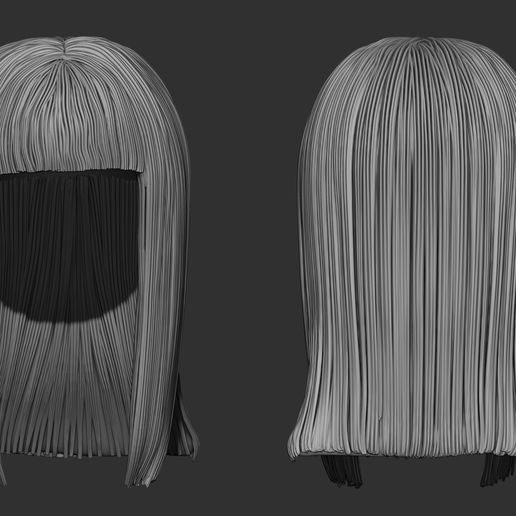 ♀️ 28 Female hair・ 3D File for 3D printing・Cults