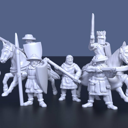 🐎 Medieval militia mix (28mm)・Free STL File for ・Cults