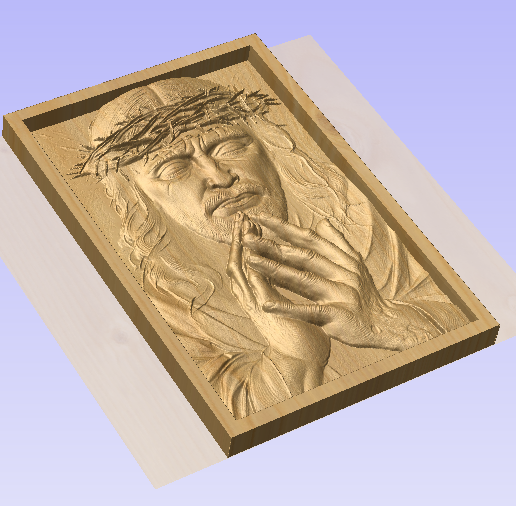 ️ Sacred Jesus in Prayer – 3D CNC Relief STL for Church Wall Art・ STL ...