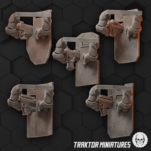 🔫 Mk Hex Siege Shields and Weapons・ 3D File for 3D printing・Cults