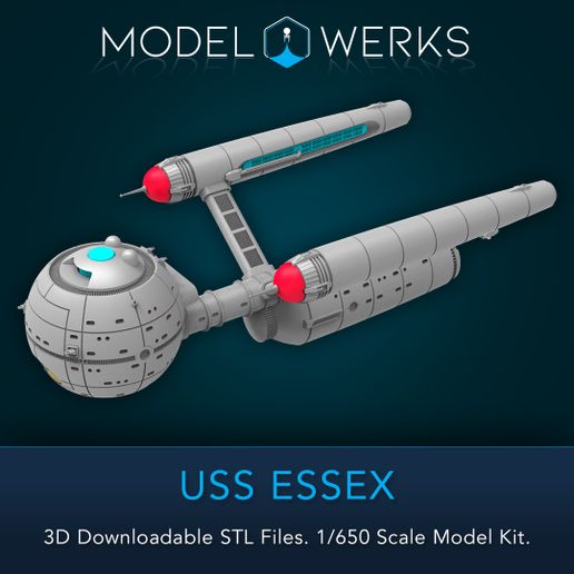 🚢 USS Essex 1/650 Scale Daedalus Class Ship・ 3D File for ・Cults