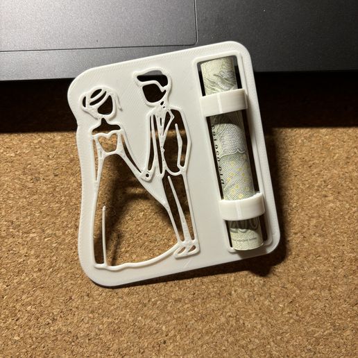 💰 Money banknotes holder wedding gift wish card 3D printable stl file ...