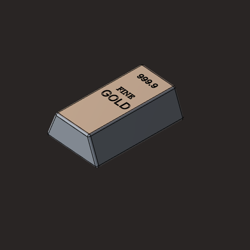 🎲 Gold Bar・Free STL File for 3D printing・Cults