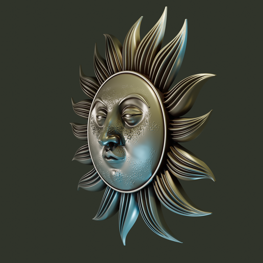 ☀️ Sun・Free STL File for 3D printing and CNC machining - Laser cutting ...